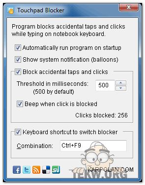 Disabilita i click del mouse durante la scrittura con Touchpad Blocker